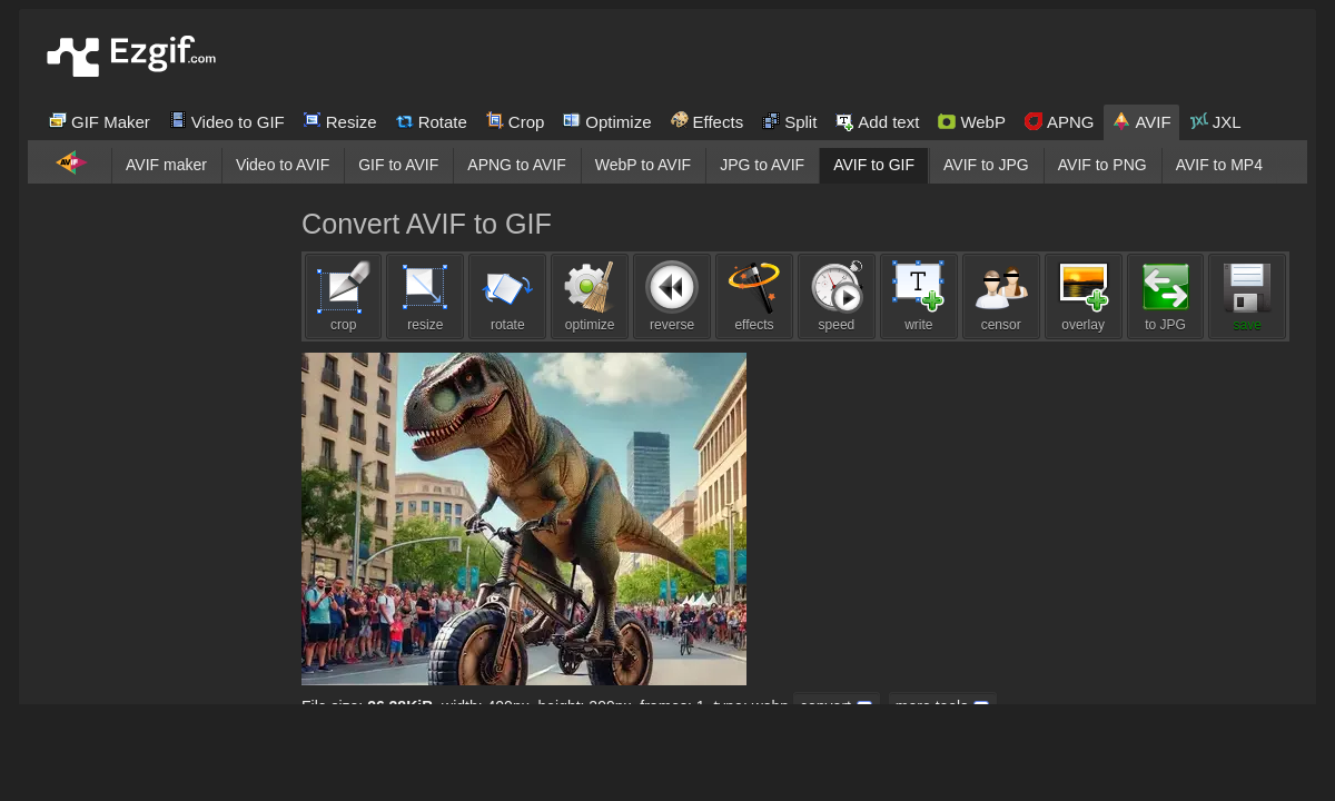 AVIF to GIF free online converter