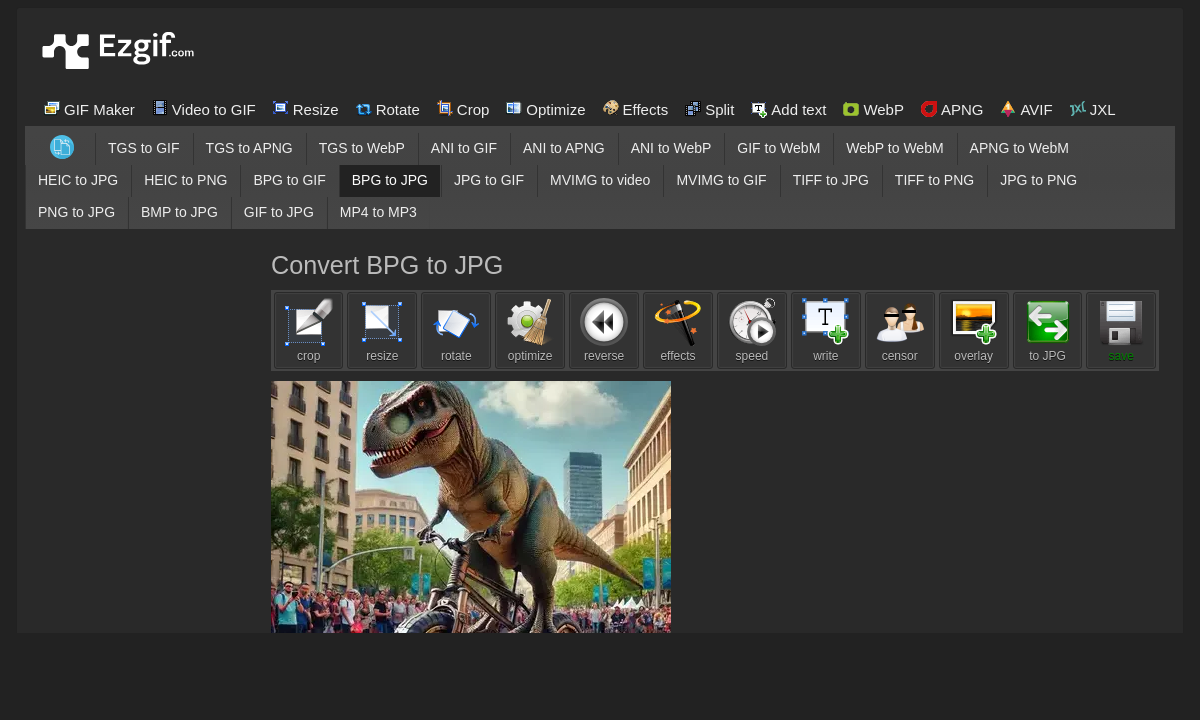 BPG to JPEG converter