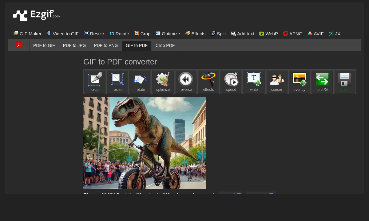 GIF to PDF online converter