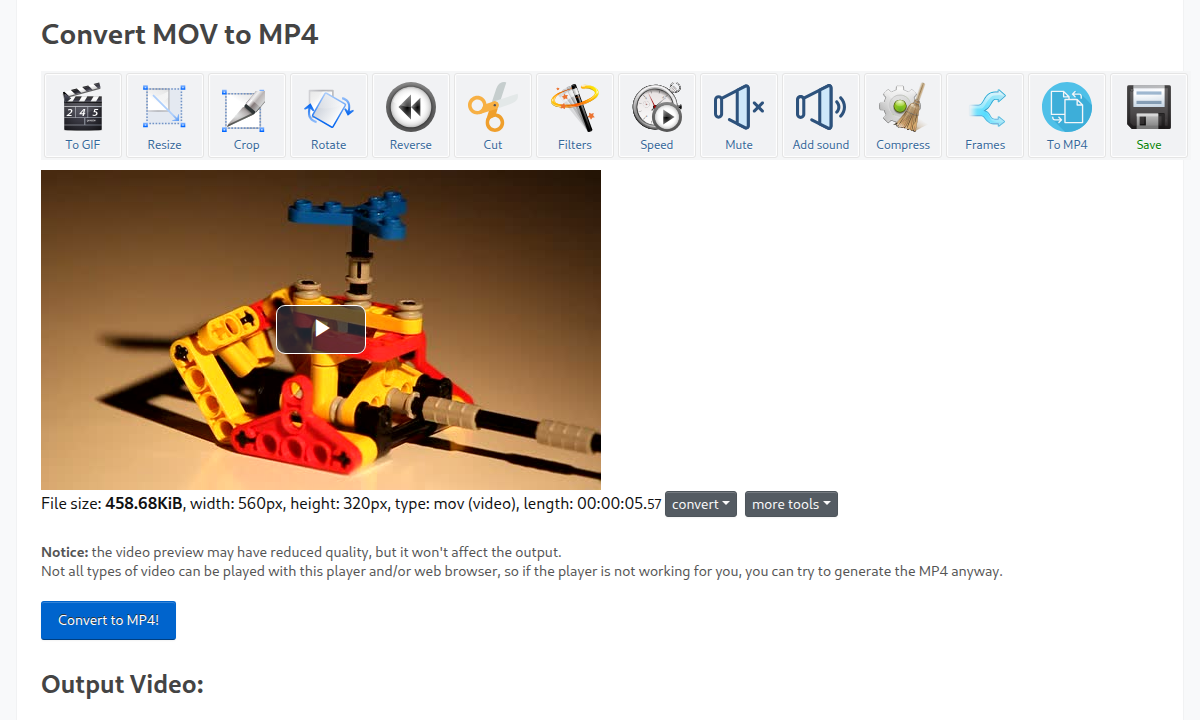 Free Online MOV to MP4 Converter