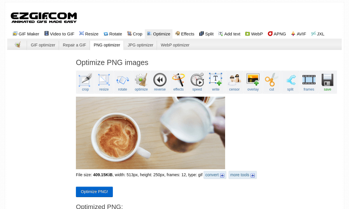 PNG Image Online Optimizer
