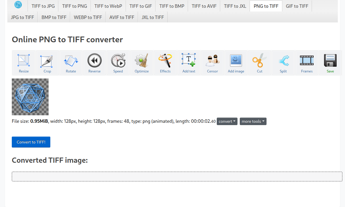 PNG to TIFF Converter